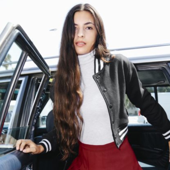 American Apparel | Jackets & Coats | Heavy Terry Cropped Club Jacket ...